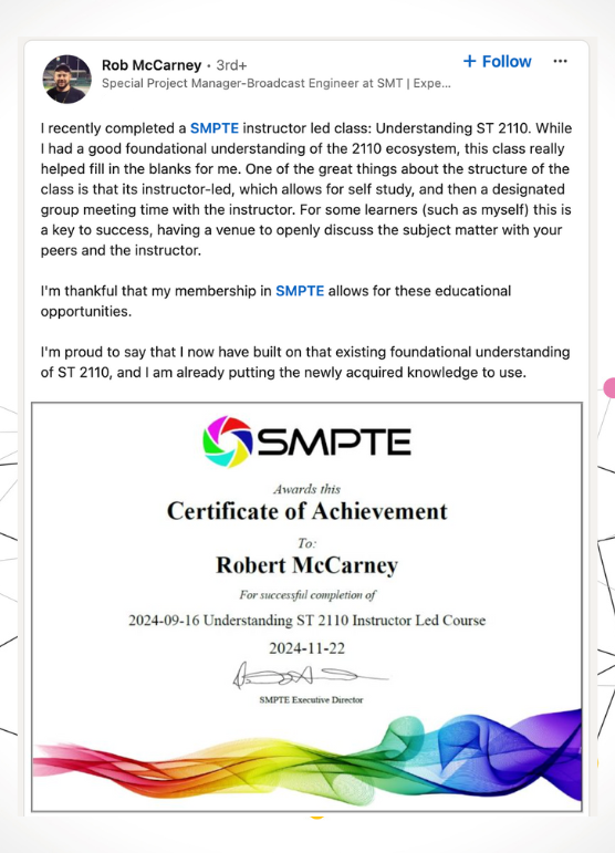 SMPTE | The home of media professionals, technologists, and engineers