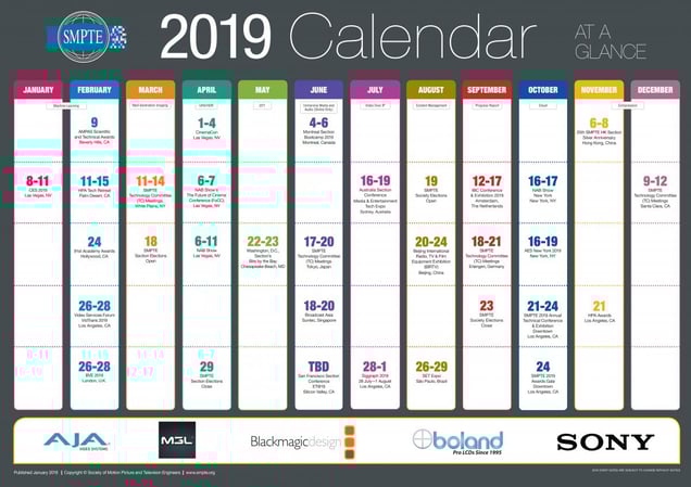 Wallcharts | Society of Motion Picture & Television Engineers