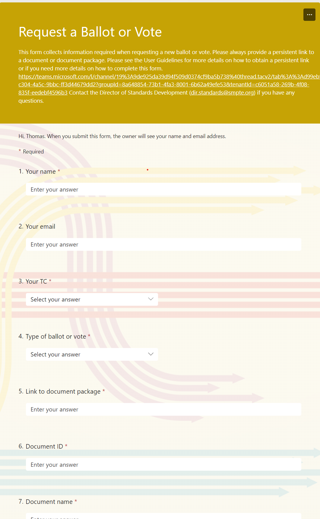 How to start a vote (TC Chairs)